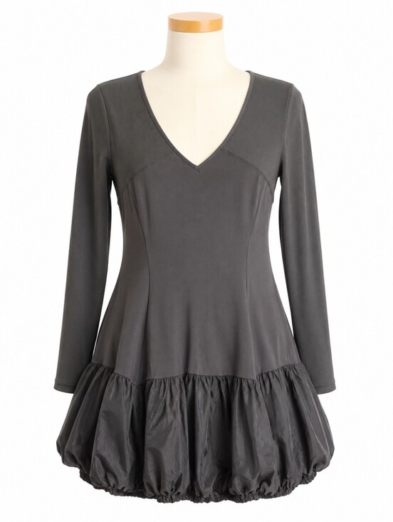 Sun Light | Dresses | Sun Light Womens Brown Scuba Knit Bubble Hem ...